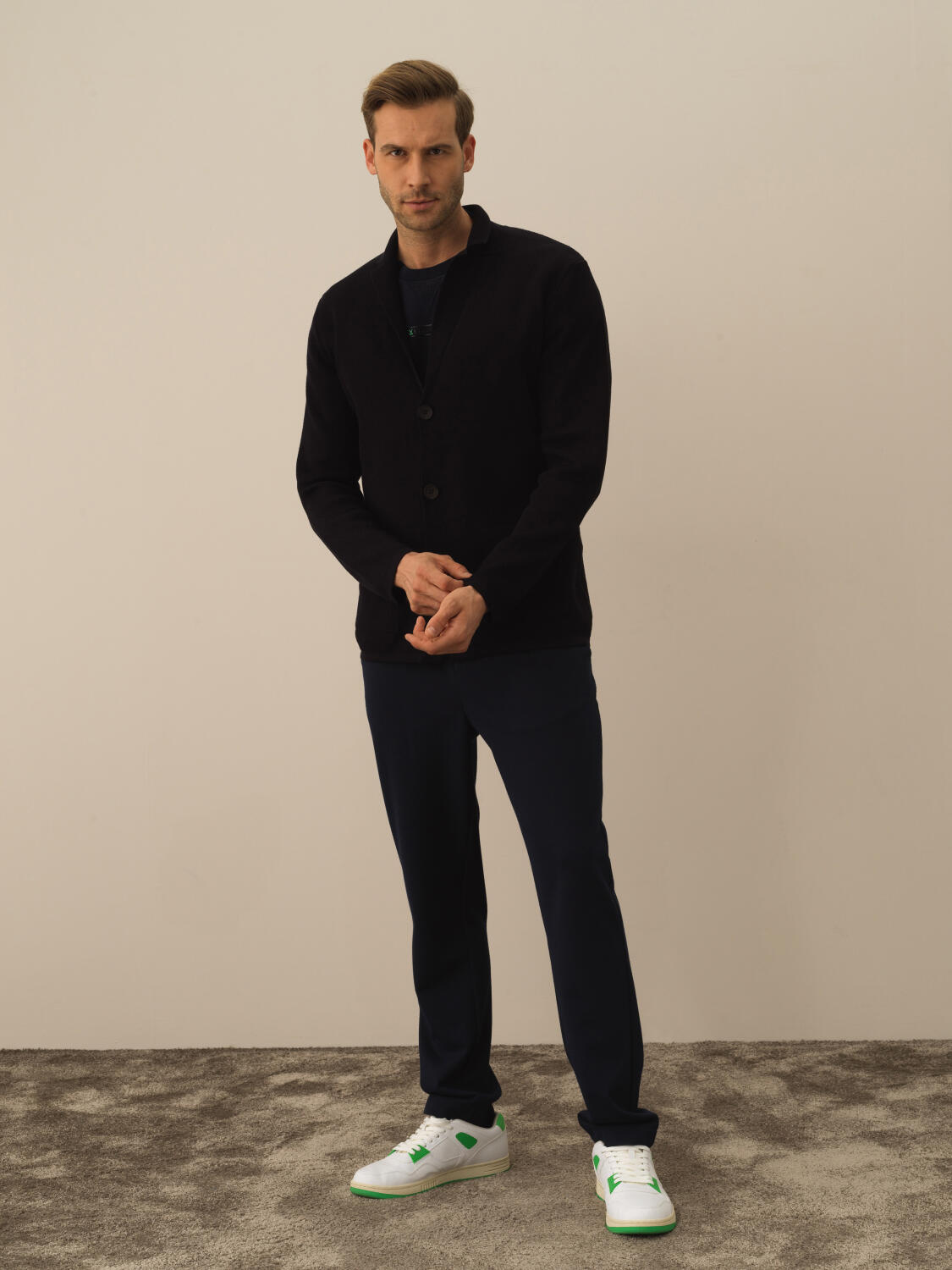 %100 Pamuk Regular Fit Triko Ceket 24KE00801777-05 - Xint