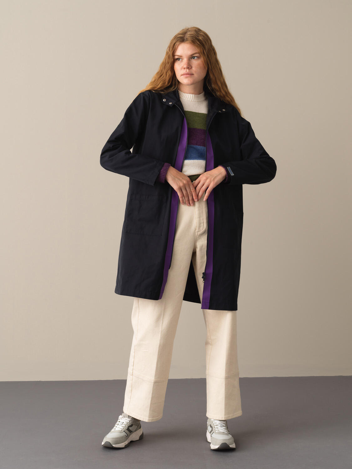 Kapüşonlu Oversize Yağmurluk 23KB10290406-05 - Xint